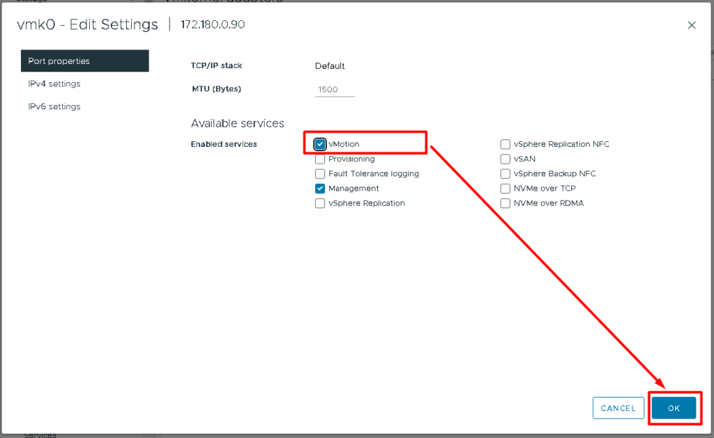 Configurer vMotion sous VMware vCenter Server - Blog de Omid AMERI