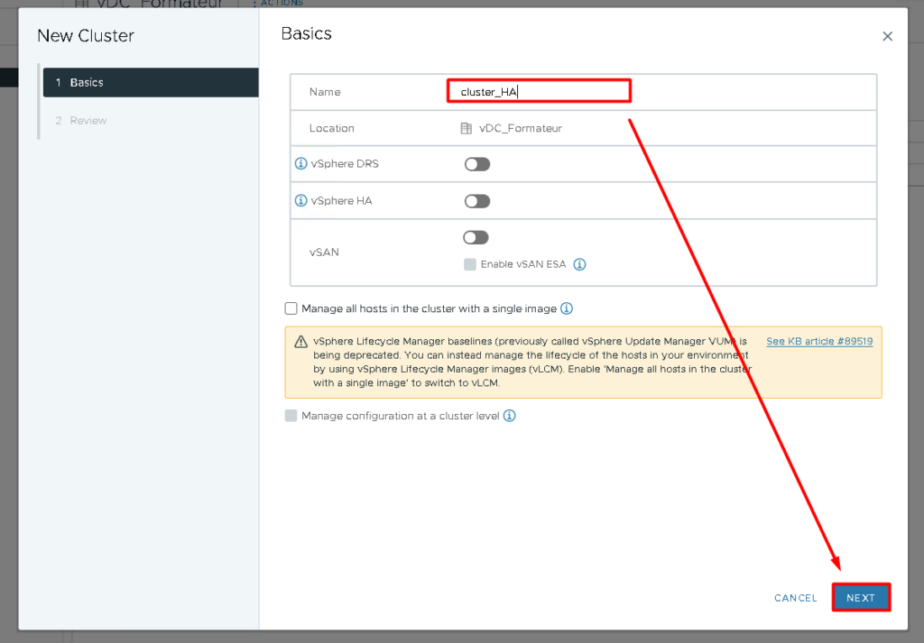 VMware: Configuration de vSphere H.A - Blog de Omid AMERI